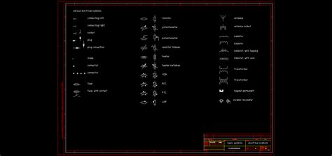 Electrical Electronic Symbols Blocks English CAD SYMBOLS