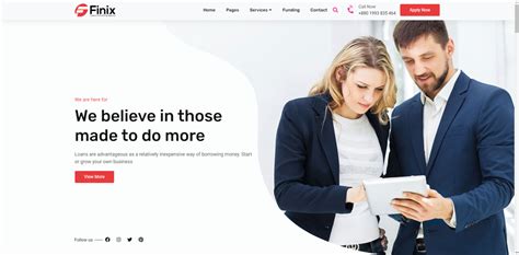 Finix Business Page Website By Shams Raju On Dribbble
