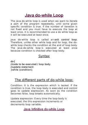 While Loopin Java Notes While Loop In Java Java While Loop Is A Good Loop The Java While Loop