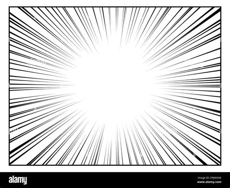 Radial Line Drawing Action Speed Lines Stripes For Black Manga Book