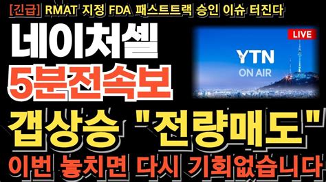 네이처셀 주가 전망 상한가 안착 갭상승 출발 전량매도 이번 놓치면 두번 다시 기회는 없습니다 타점 미리 준비하세요 Rmat 이슈 정확하게 파악후 대응해야됩니다