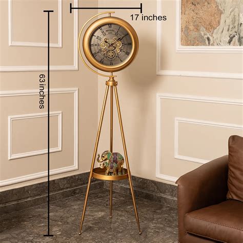 Milestone Marker Tripod Base Luxury Designer Floor Clock With Moving G