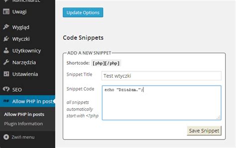 Wordpress Jak Wywołać Kod Php W Treści Posta Czy Strony Blog