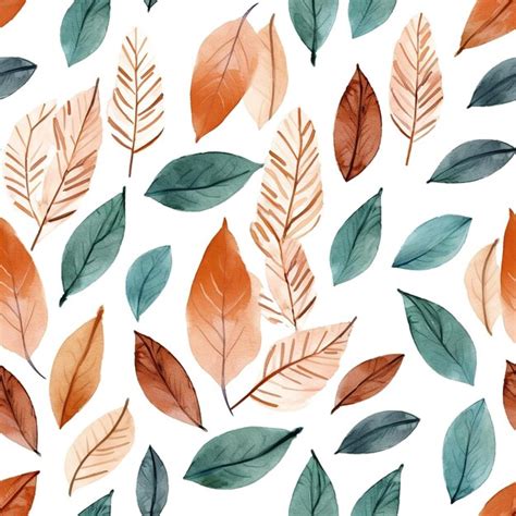 Cute Autumn Pattern Premium Ai Generated Image