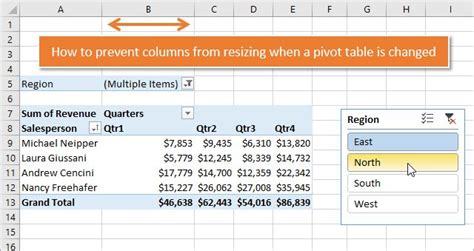 Prevent Pivot Table Columns Resizing In Excel