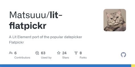 Github Matsuuulit Flatpickr A Lit Element Port Of The Popular Datepicker Flatpickr