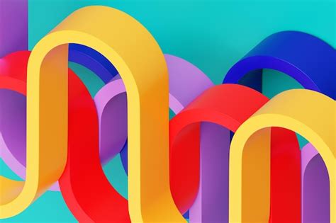 Premium Photo 3d Illustration Of Geometric Colorful Wave Surface