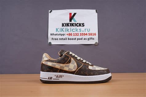 Qc Kiki Batch Louis Vuitton X Nike Air Force 1 Low Brown Rsneakerreps