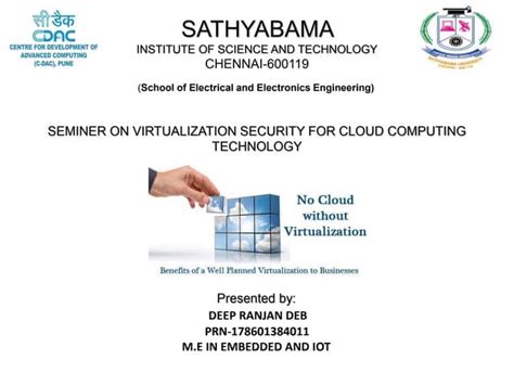 Virtualization Security For The Cloud Computing Technology Pptx