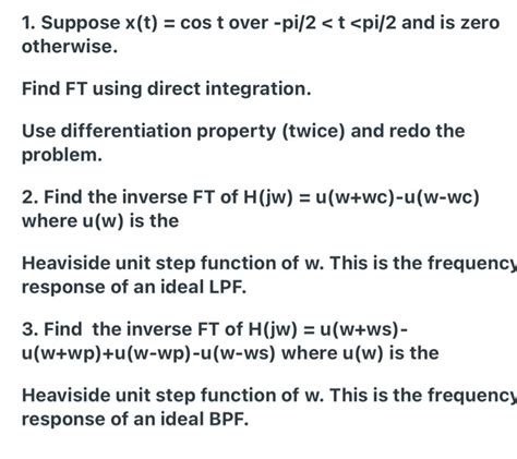 Solved Suppose X T Cos T Over Pi Chegg Com
