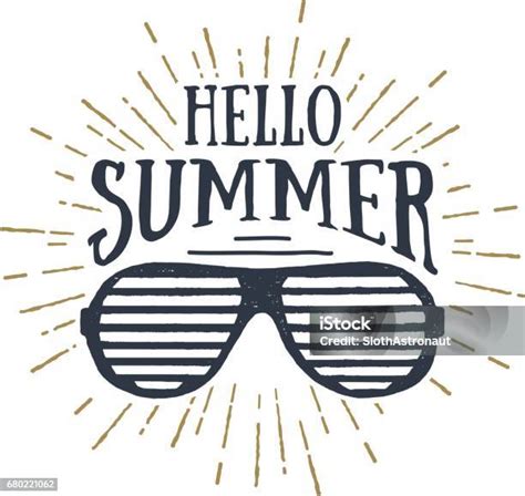 손으로 그린된 90 스트라이프 선글라스 벡터 일러스트와 함께 테마 배지 여름에 대한 스톡 벡터 아트 및 기타 이미지 여름 컷아웃 검은색 Istock