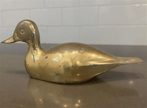 Vintage Solid Brass Duck Live And Online Auctions On