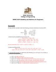 Tut Solution Pdf Qatar University College Of Engineering GENG Probability And Statistics