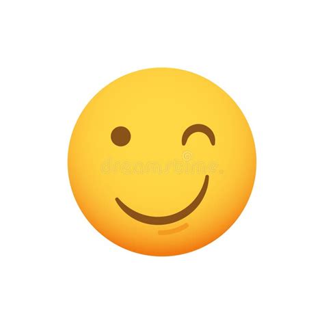 Wink Emoticon Emoji Smiley Vector Icon Stock Vector Illustration Of Wink Funny 320479501