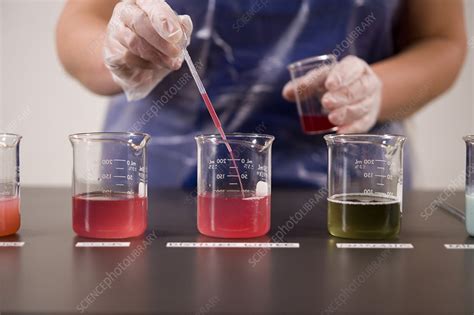 Chemistry Mixing Experiment Stock Image C036 3690 Science Photo Library
