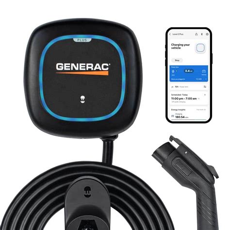 Generac Ev Charger Level 2 Plus 40a Quick Charge Ultra Compact W 25 Ft