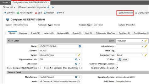 Working With The Configuration Baseline