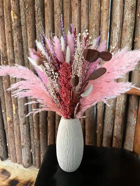 Pink Pampas Grass Decor Blush Dried Pampas Grass