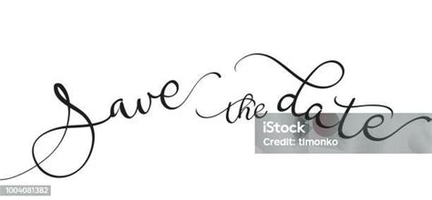 흰색 바탕에 날짜 텍스트를 저장 합니다 서 예 문자 벡터 일러스트 레이 션 Eps10 계절에 대한 스톡 벡터 아트 및 기타