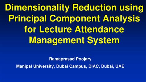 Pdf Dimensionality Reduction Using Principal Component Analysis For