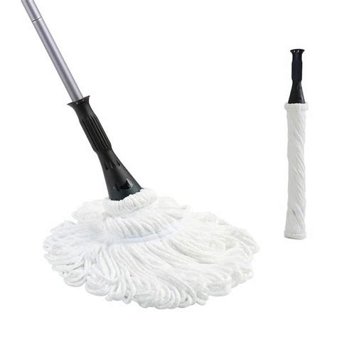 57 In Silver Microfiber Wet String Mop With An Extra Mop Head