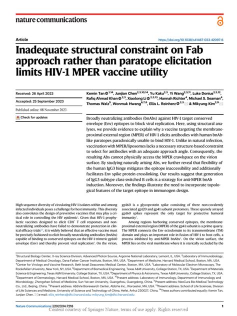 Inadequate Structural Constraint On Fab Approach R Pdf Hiv Immunology