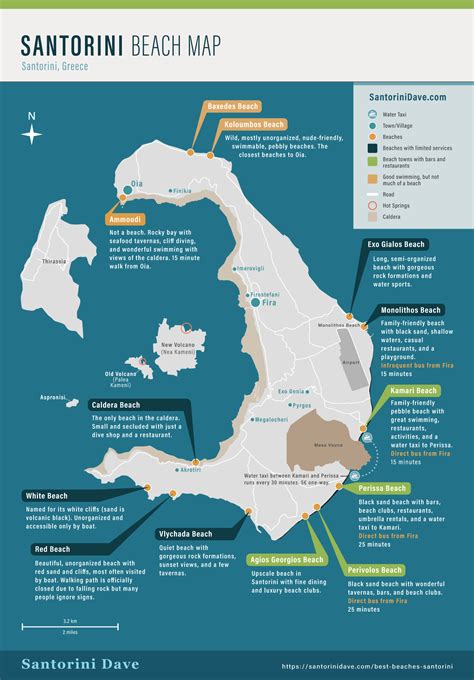 35 Maps Of Santorini Hotels Towns Beaches Hikes And Ferry Port