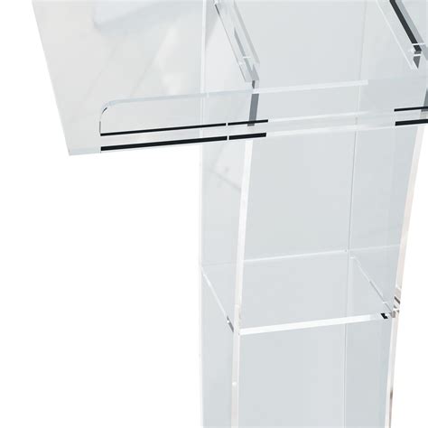 Plexiglass Acrylic Clear Podium Pulpit School Conference Church Curve Lectern Ebay