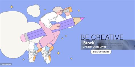 연필로 날아다니는 여성 디자이너 웹 디자인 스튜디오 시작 또는 과정을 위한 크리에이티브 또는 교육 프로세스 배너 광고 방문