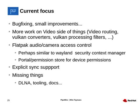 Pipewire 将开发 Vulkan 转换器和处理过滤器 实时互动网