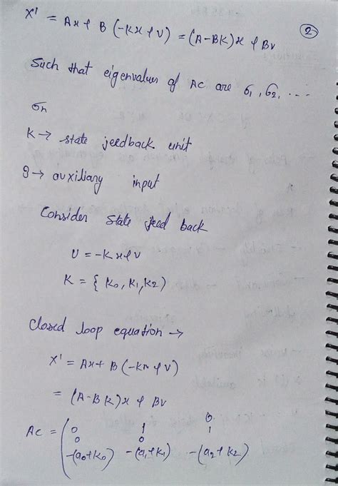 [solved] Using State Feedback To Design X Ax Buusing State Feedback Course Hero