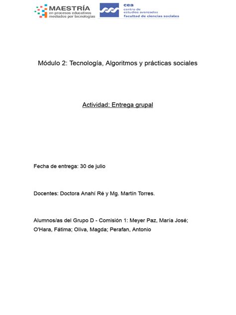 Tecnología Algoritmos Y Prácticas Sociales Pdf Inteligencia Artificial Inteligencia Ia
