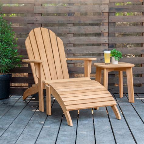 Teak Adirondack Chair Ottoman