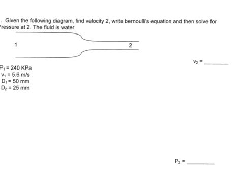 Solved Given The Following Diagram Find Velocity Write Chegg