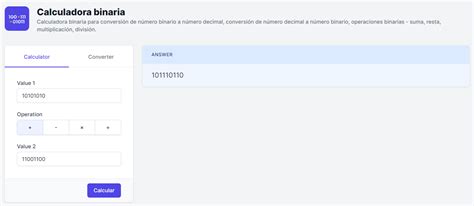 Presenta Su Nueva Calculadora Binaria Convierte Y Opera Con Facilidad En El Mundo
