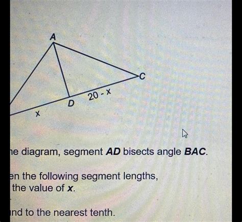 Answered X A D 20 X 4 He Diagram Segment Ad Bisects Angle Ba Geometry Kunduz