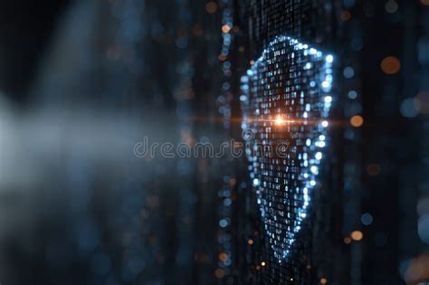 Cybersecurity Data Shields In Binary Code Environment Stock Image Image Of Code Cyberspace