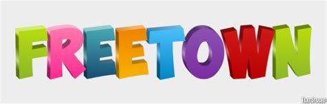 Freetown Multi Color For The New Year Text Effect Generator