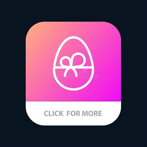 Egg T Easter Nature Mobile App Button Android And Ios Line Version Stock Vector