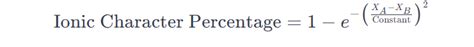 Ionic Character Percentage Calculator Calculator Doc
