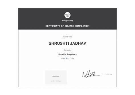 Shrushti Jadhav On Linkedin Javacertification Continuouslearning Softwaredevelopment