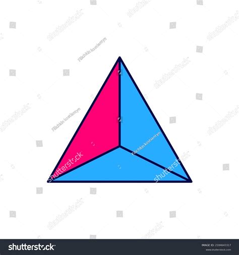 Filled Outline Geometric Figure Tetrahedron Icon Stock Vector Royalty Free 2184643317