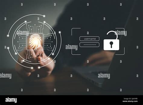 Login To Secure Dashboard By Fingerprint Scan To Access Protected Network Data With Biometrics