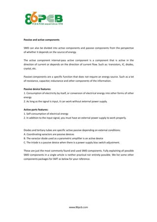 Surface Mount Technology Smt And Smd Packages PDF