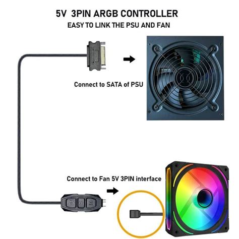 5v 3Pin ARGB Controller 3Pin กรณพดลม RGB ไรสาย Sata รโมทคอนโทรล Shopee Thailand