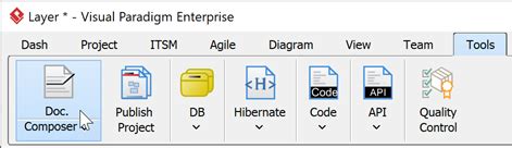 Output Elements Layer Information Using Doc Composer Visual Paradigm Know How