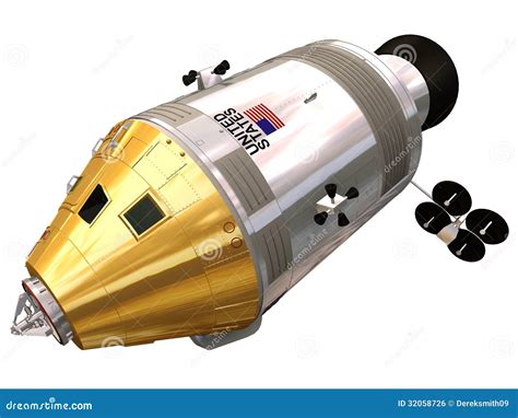 3d Rendering Of A Apollo Command Module Service Module Stock Illustration Illustration Of