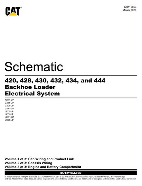 Schematic Caterpillar 420 428 430 432 434 444 Loader Electrical