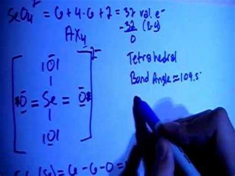 Selenate Ion SeO Lewis Dot Structure YouTube