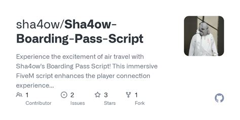Github Sha4owsha4ow Boarding Pass Script Experience The Excitement